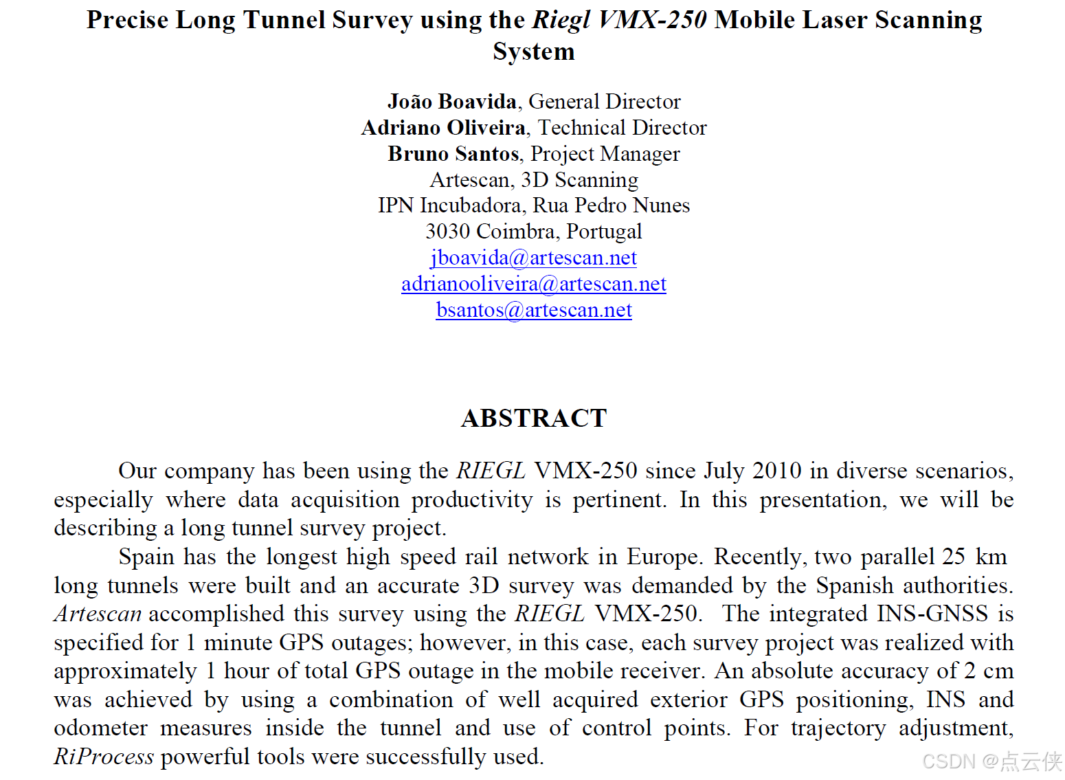 【论文速读】——利用Riegl VMX-250移动激光扫描系统精确测量长隧道_mls 铁路-CSDN博客