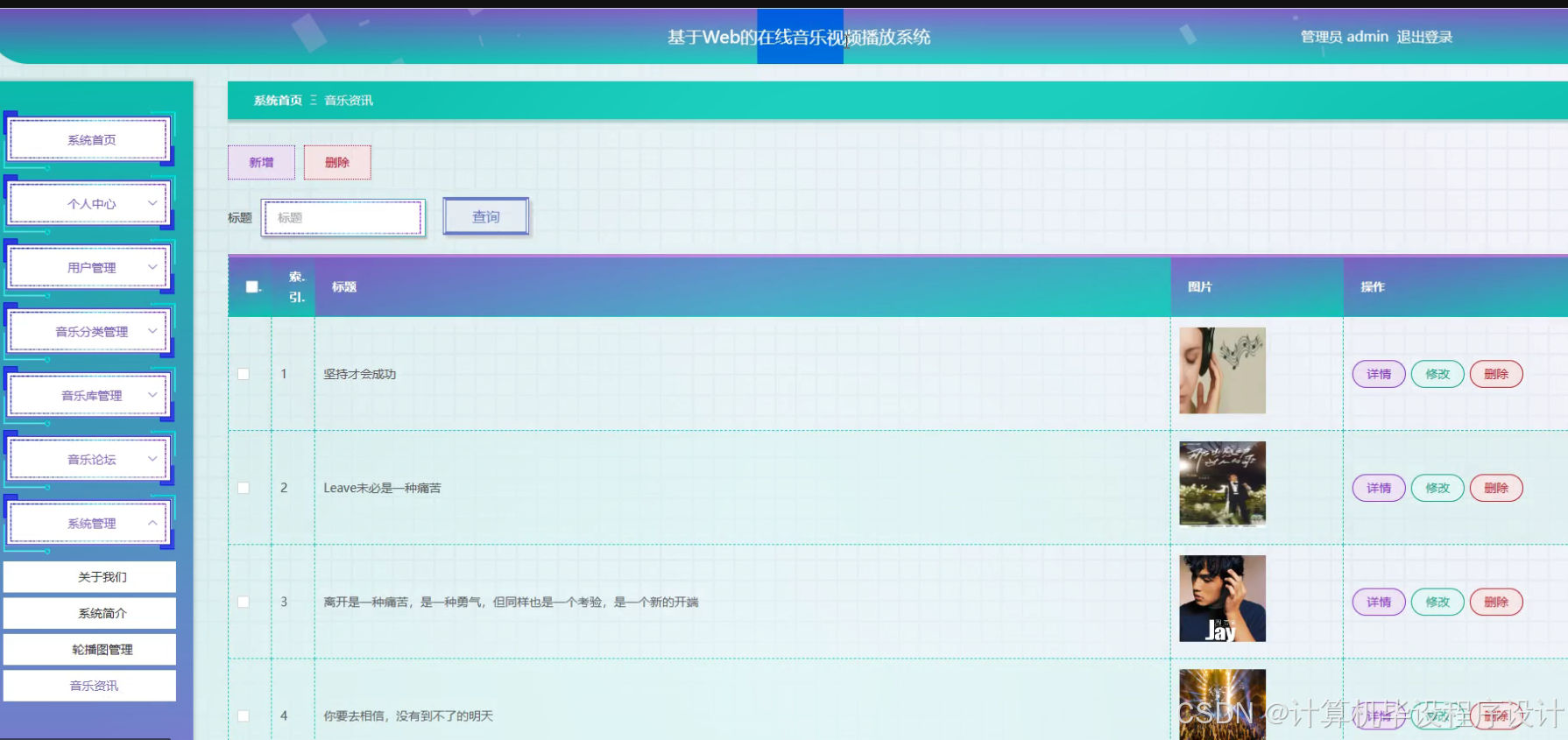 Springboot基于web的在线音乐视频播放系统源码毕设论文基于web前端技术的在线音乐视频播放系统设计与实现论文 Csdn博客