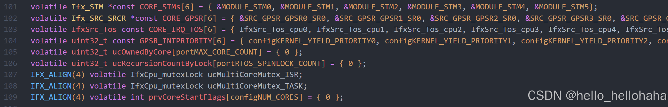 英飞凌TC397 FreeRTOS SMP多核移植_tc397移植freertos-CSDN博客