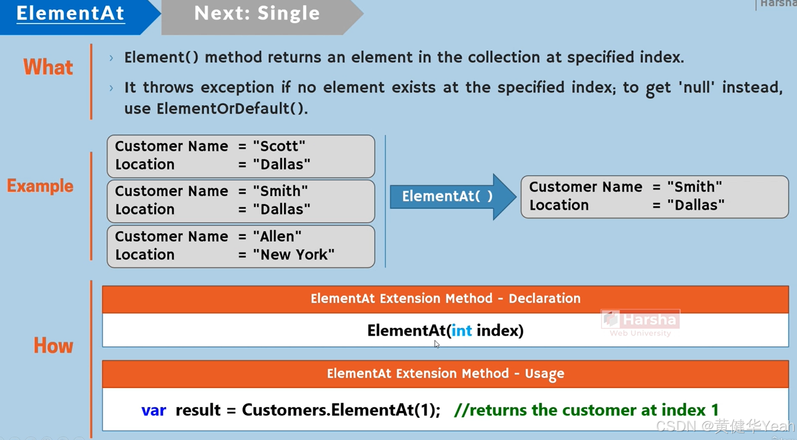 360 LINQ - ElementAt and ElementAtOrDefault-CSDN博客