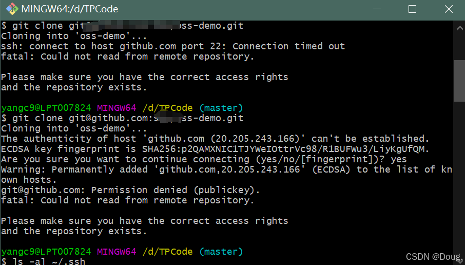 [实战问题]github权限问题：git@github.com: Permission denied (publickey)_github 账号的ssh key 无访问权限-CSDN博客