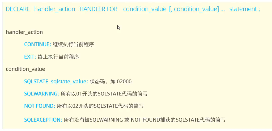 存储过程的游标（cursor）、条件处理程序（handler）_存储过程游标-CSDN博客