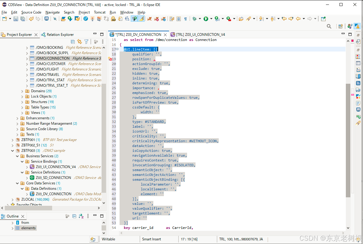 SAP学习笔记 - 开发40 - RAP开发 Annotation的作用 @UI.headerInfo /@UI.lineItem/ @UI.selectionField/ @UI.facet ...