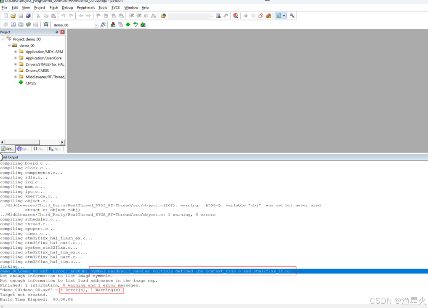 编译问题：Symbol HardFault_Handler multiply defined(by context_rvds.o and stm32f10x_it.o)-CSDN博客