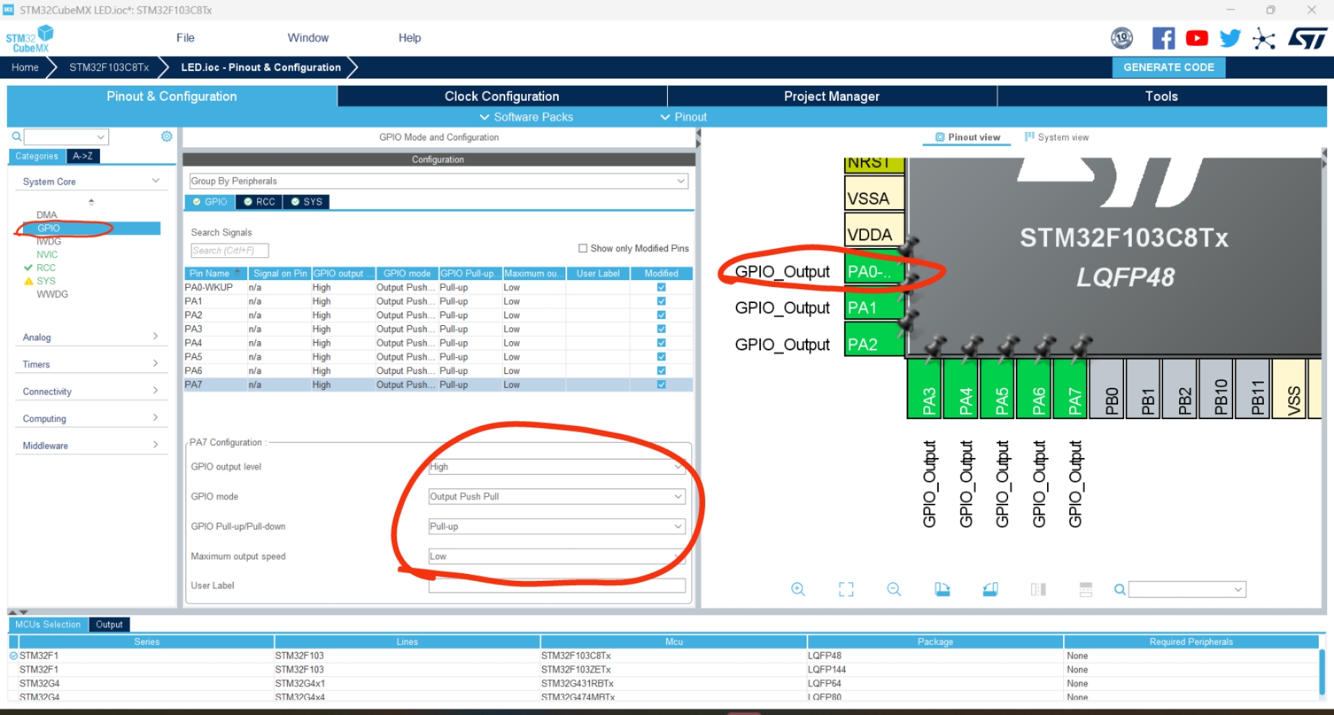 使用HAL库编写LED点亮和流水灯_hal库点亮led灯-CSDN博客