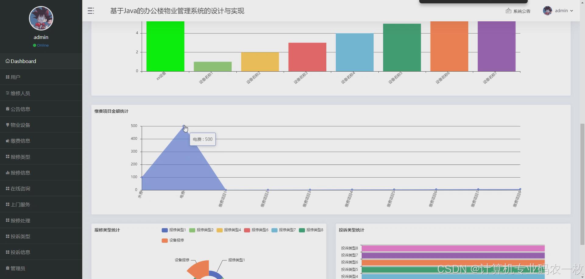 Springboot基于java的办公楼社区小区物业管理系统echart数据统计可视化分析的设计与实现 67qik4 Csdn博客