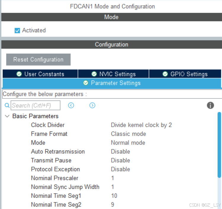 STM32G431CBTX的FDCAN配置（HAL）成扩展帧收发，测试验证能用_stm32g431 fdcan-CSDN博客