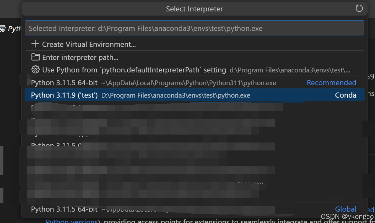 如何用anaconda 创建环境并选择解释器运行在vscode_conda create --name python 3.11-CSDN博客