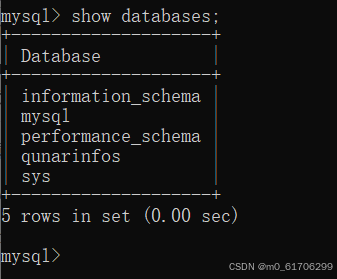 使用命令行查看MySql数据库、表和字段等信息_命令行查询mysql-CSDN博客