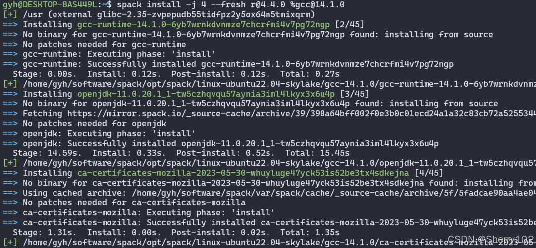用Spack安装最新版R-4.4_r4.4-CSDN博客