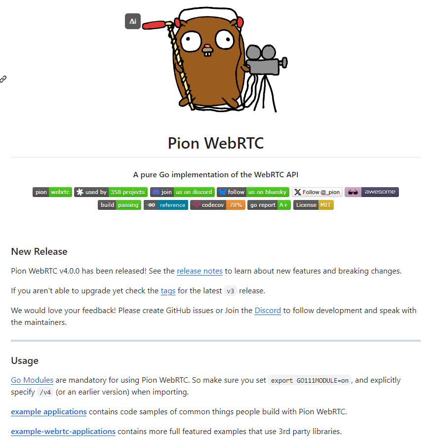 pion/webrtc v4.1.3版本全解析：详解新特性与模块更新_pion webrtc-CSDN博客