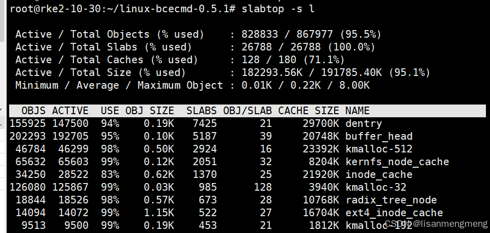slabtop 命令介绍和使用案例_slabtop -s c-CSDN博客