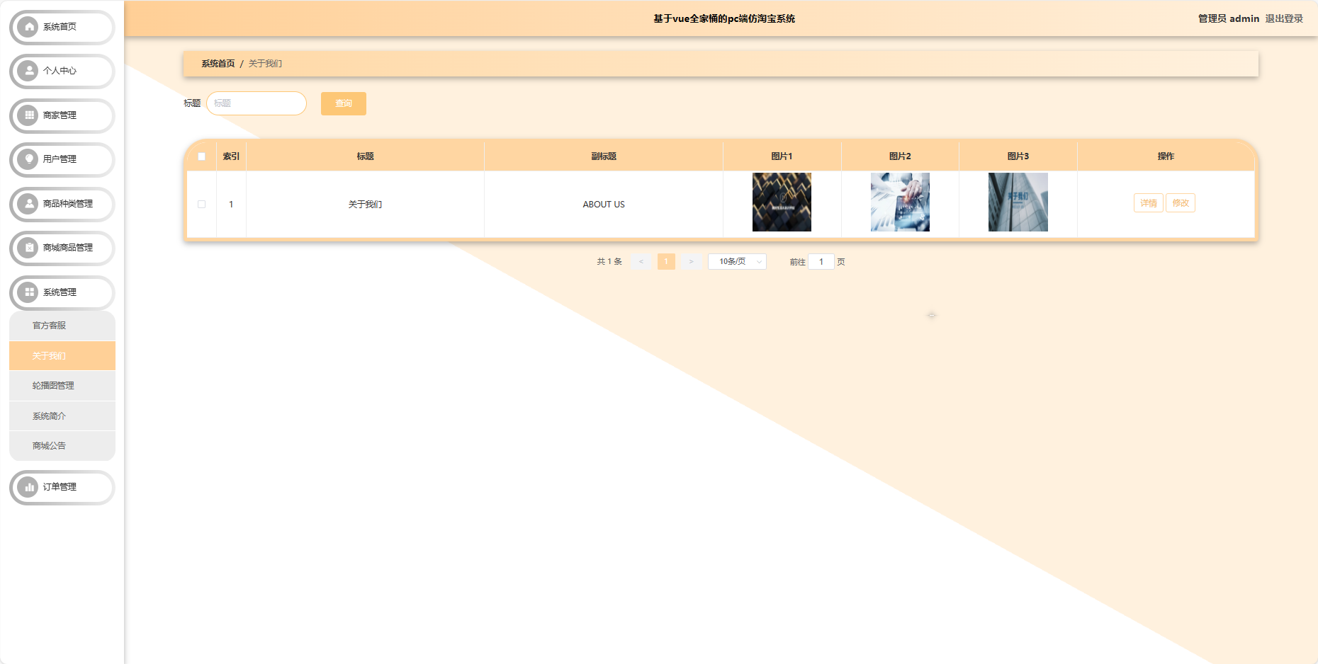 基于springboot的pc端仿淘宝系统源码数据库万字文档ppt仿淘宝管理系统的ppt使用springspring Mvc