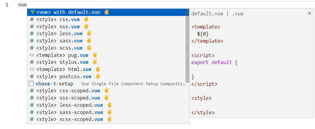 vs code安装插件Vue VSCode Snippets，实现快捷键生成vue代码模板和代码片段，包含详细步骤和截图，亲测可用_vscode安装vue插件-CSDN博客