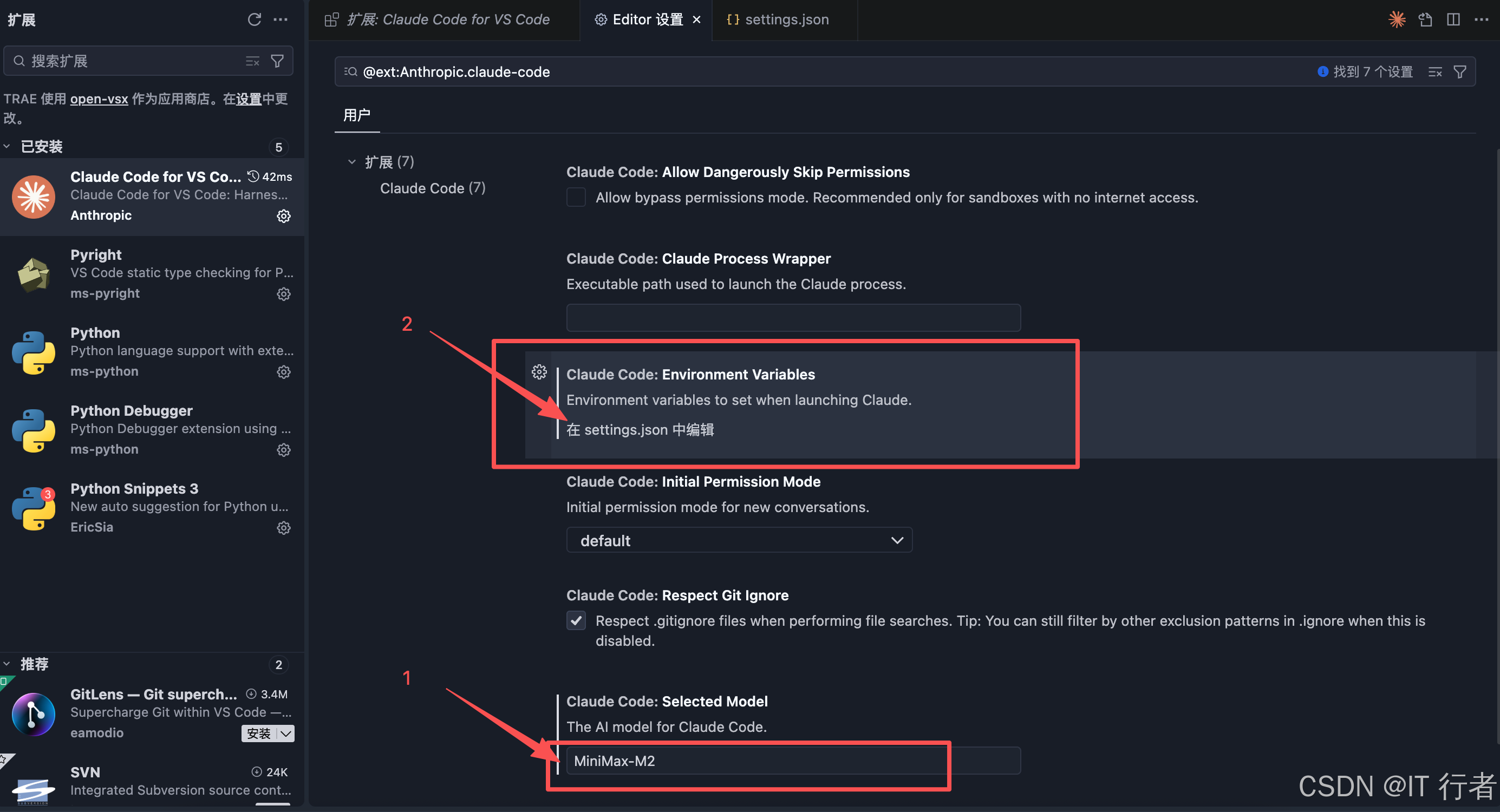 VS Code秒变智能IDE ：Claude Code For VS Code 插件配置MiniMax-M2_claude code for vs code 插件中使用minimax2不成功 ...