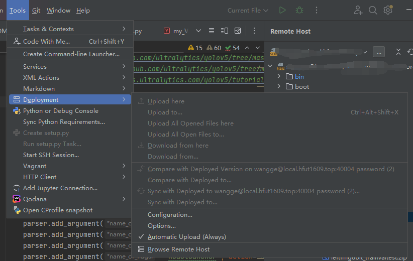 Pycharm 打开服务器端目录 Remote Host_怎么pycharm打开remote-CSDN博客