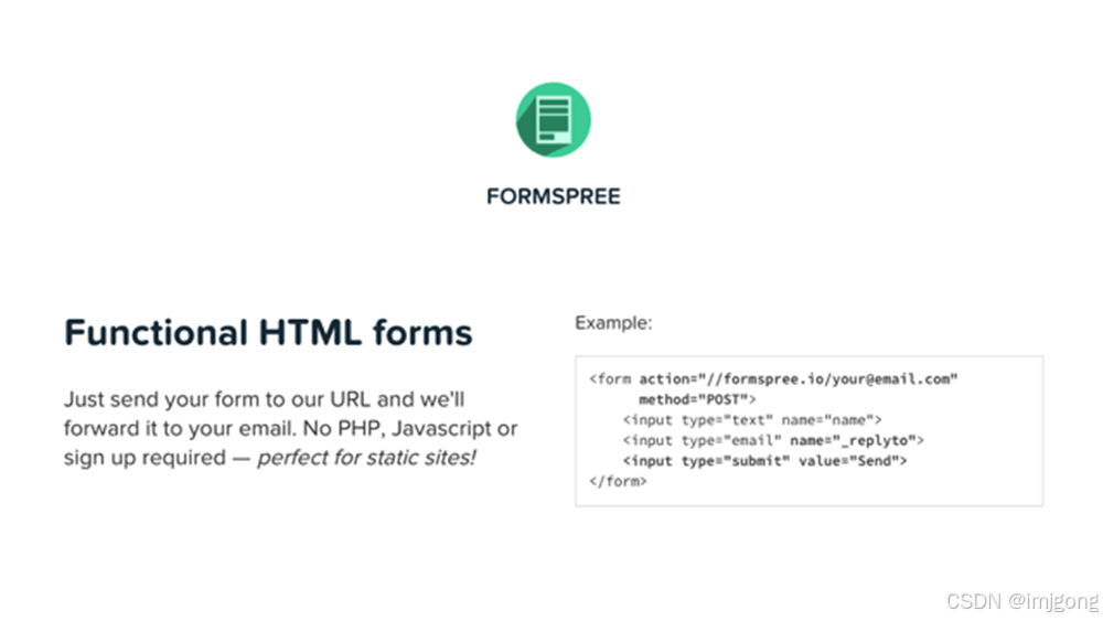 Formspree 為 HTML 靜態網頁加入線上寄信表單-CSDN博客