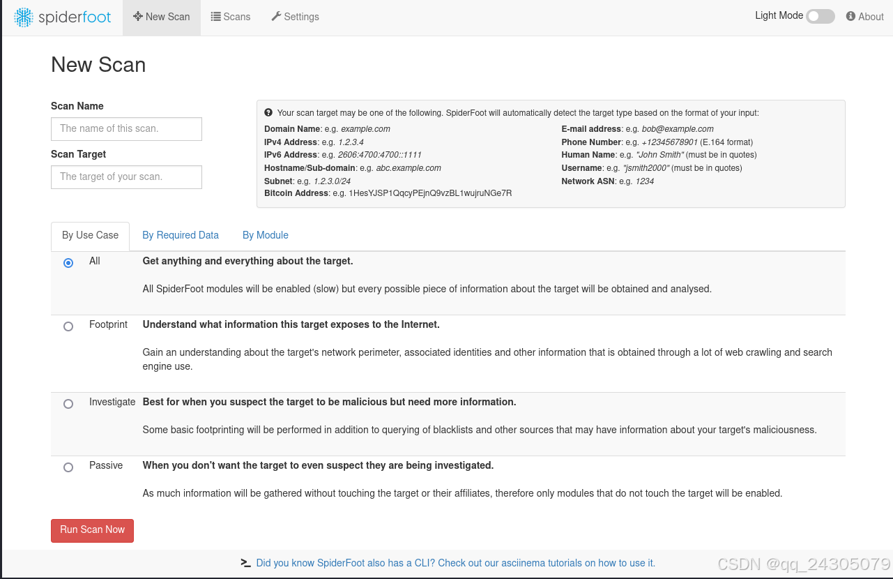 SpiderFoot：一款强大的开源OSINT神器！全参数详解教程！Kali Linux 教程！-CSDN博客