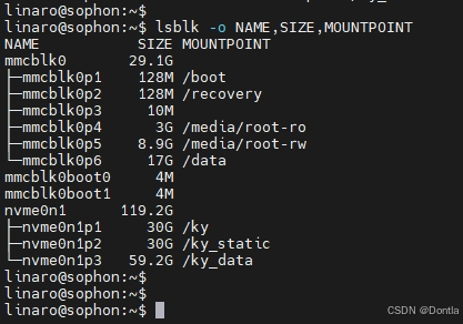 lsblk命令介绍（列出块设备（硬盘、SSD、USB 存储设备等）及其分区信息，帮助用户快速了解设备层次关系、挂载点、文件系统类型）查看分区-CSDN博客