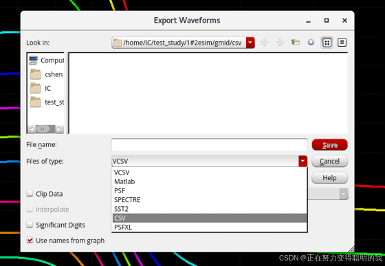 Candence Virtuoso 如何把图像转化为csv格式文件-CSDN博客