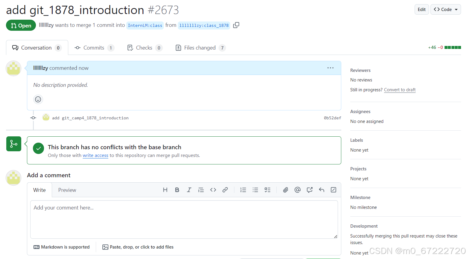 InternLM Camp4 L0G3000 Git 基础知识-CSDN博客