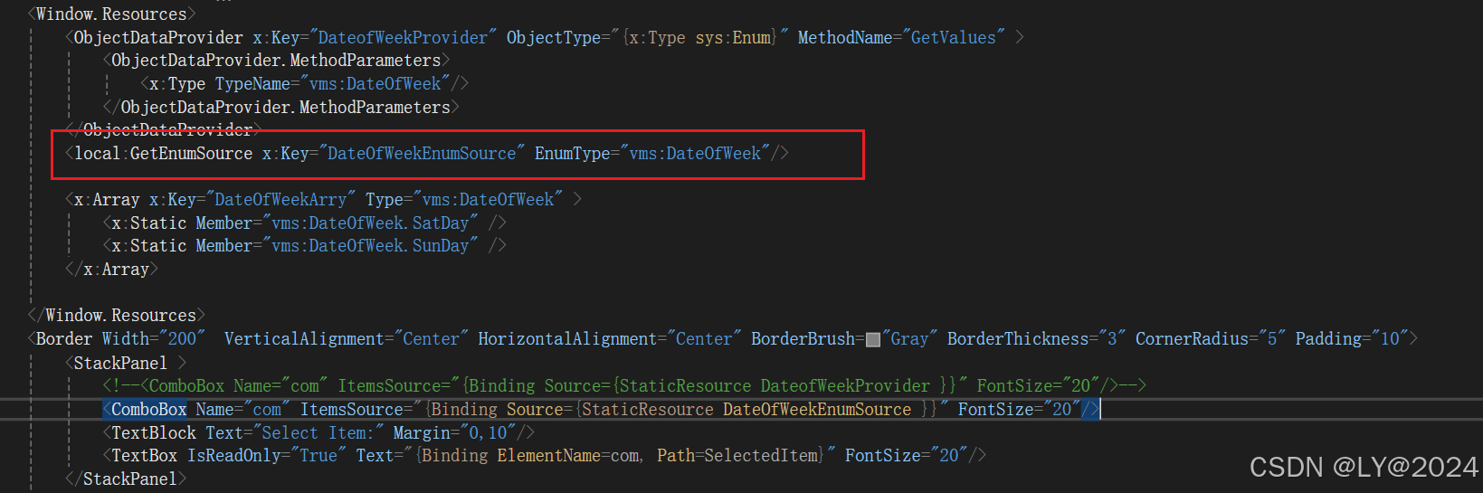 Wpf Combobox绑定enumwpf Combox绑定enum Csdn博客