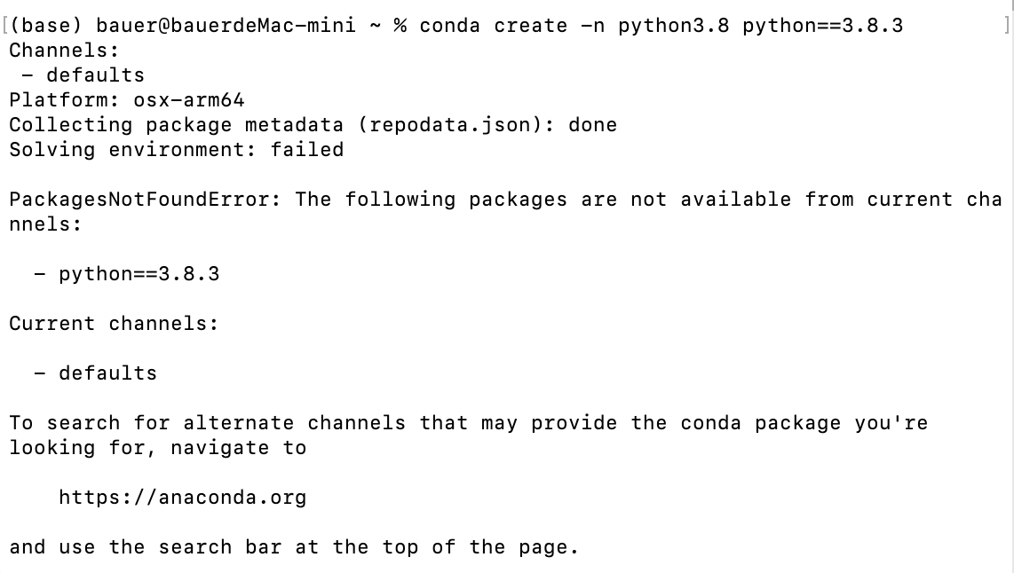 Anaconda创建python3.8报错，说是通道不对_conda create -n python 3.8报错-CSDN博客