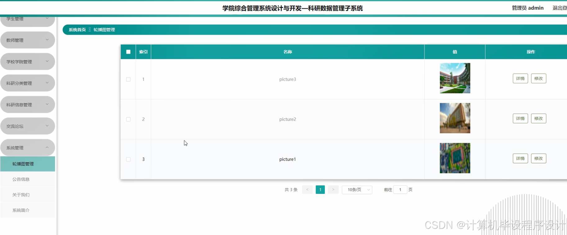 【开题报告】基于springbootvue学院综合管理系统设计与开发—科研数据管理子系统（程序源码论文 计算机毕业设计 Csdn博客