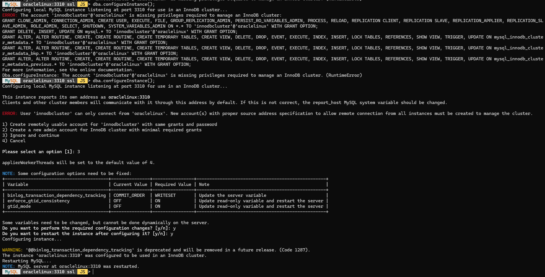 MySQL innodb cluster setup 实践-CSDN博客