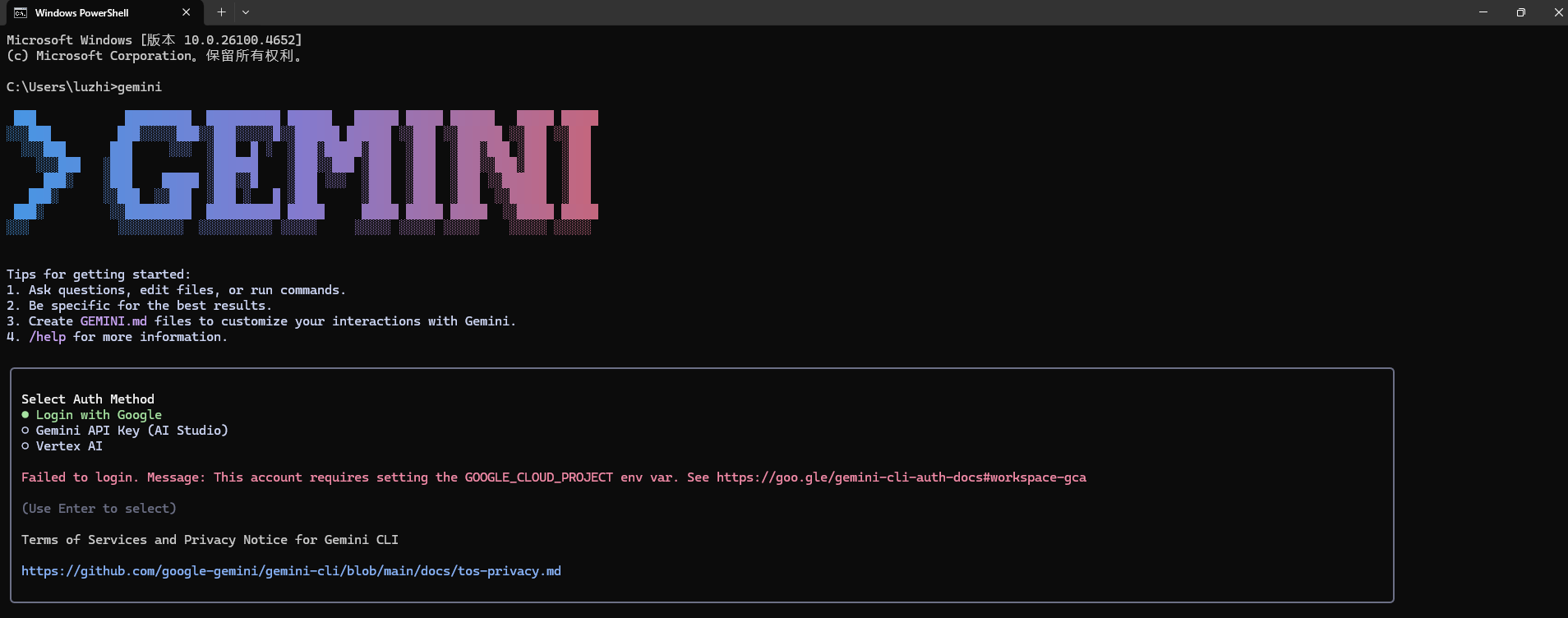 别再搜了！这才是 Gemini CLI 登录报错的终极解决方案！_kiro access not available for this account.-CSDN博客