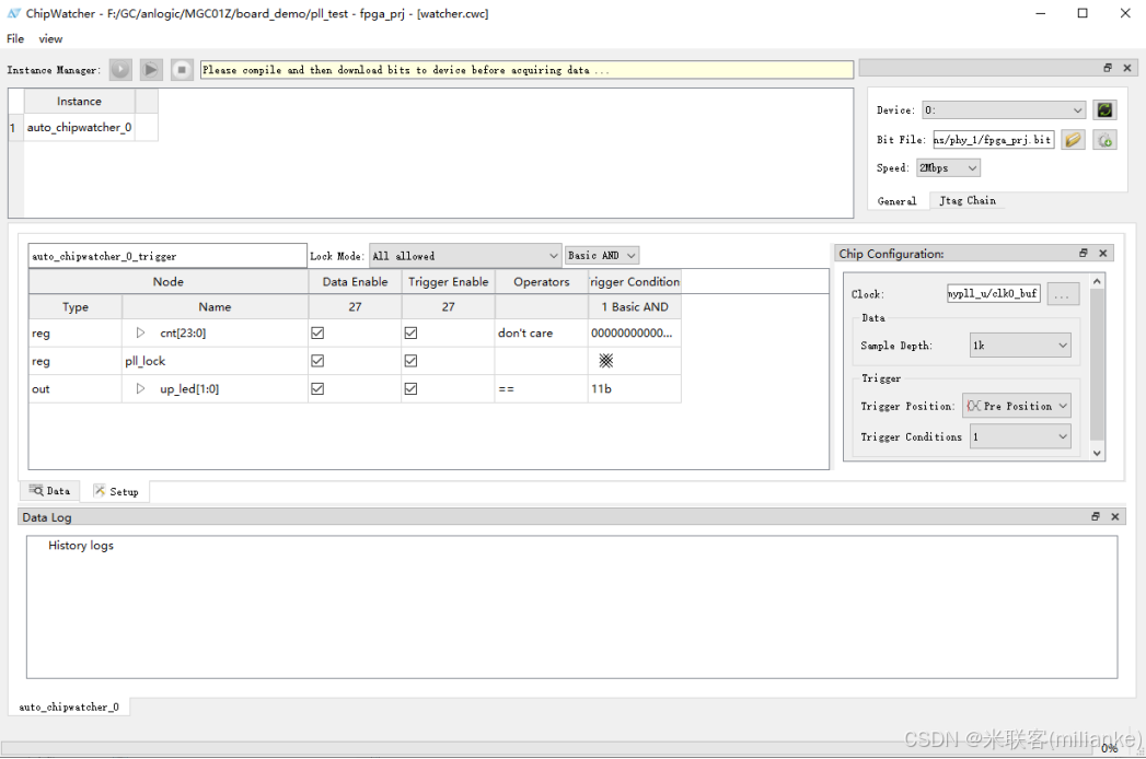 [米联派-安路飞龙DR1-FPSOC] FPGA基础篇连载-04 安路TD开发工具在线调试FPGA-CSDN博客
