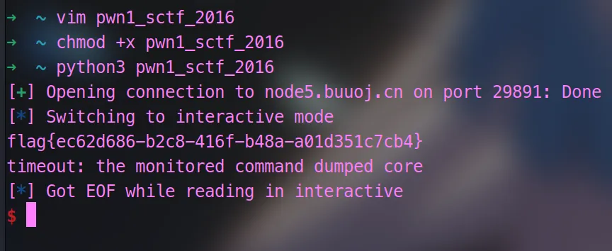 pwn1_sctf_2016 1（栈溢出） - Snk0xHeart - 博客园