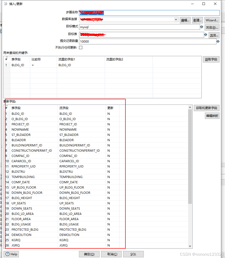 Kettle应用 数据库表插入更新数据报错field ‘bldgid‘ Doesn‘t Have A Default Value