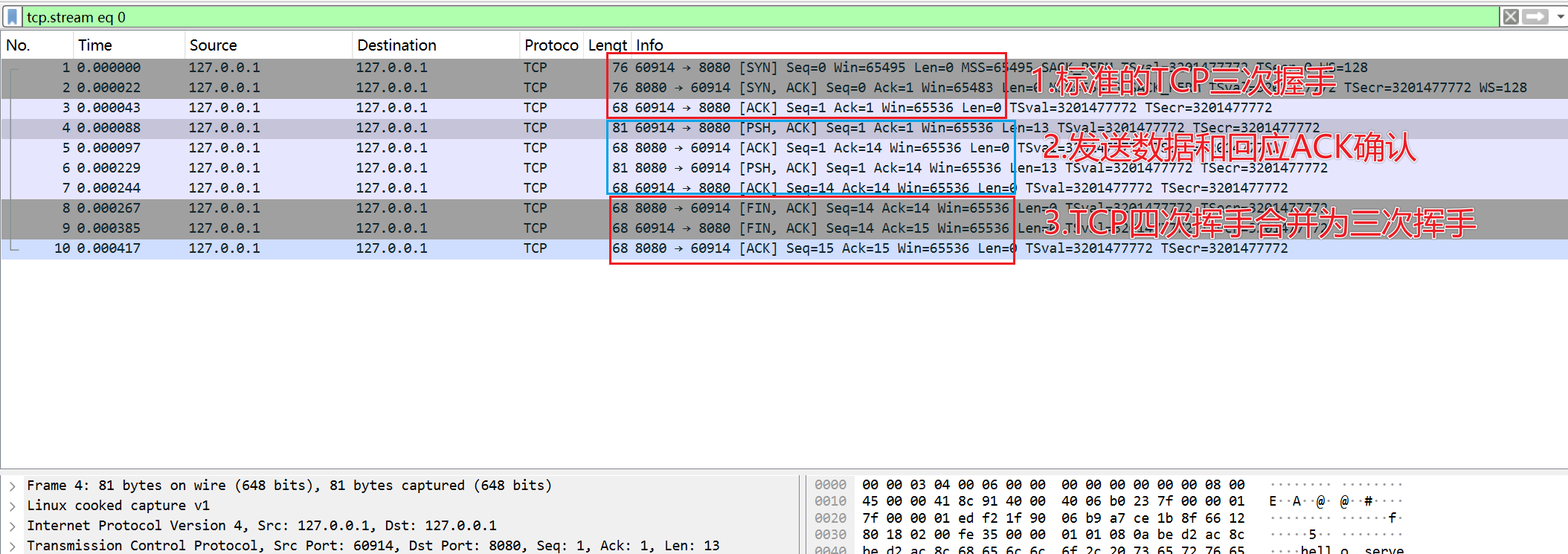 linux上使用tcpdump工具抓包（基于TCP协议的客户端向服务端发送信息，以及使用SSL/TLS协议之后客户端向服务端发送信息）和wireshark工具分析抓包（linux/C/C++ ...