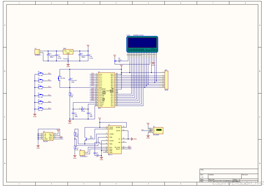 1864、基于51单片机的体重秤（体重体温，12864）(proteus仿真+程序+原理图+流程图+元器件清单）-CSDN博客