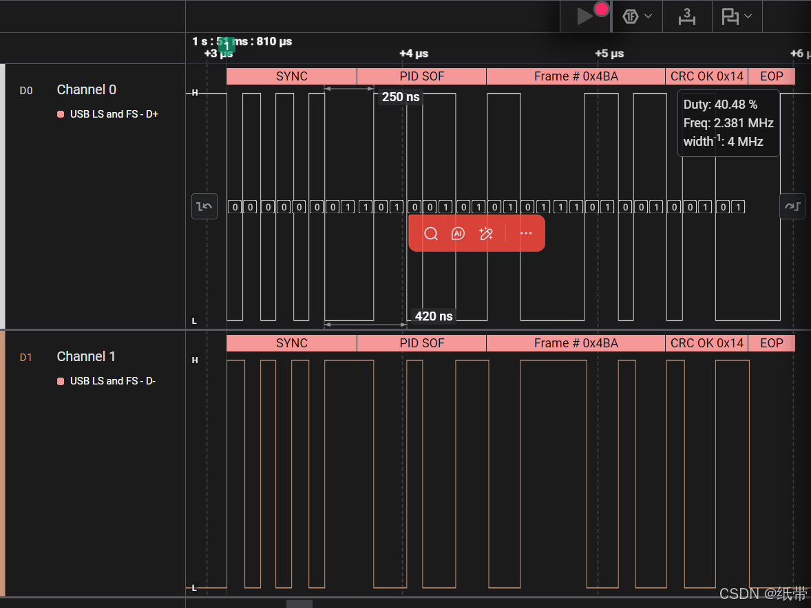 USB 全速 PID SOF 1ms 帧间隔_usb 规范full speed 模式下主机必须每1ms发送一个 sof-CSDN博客
