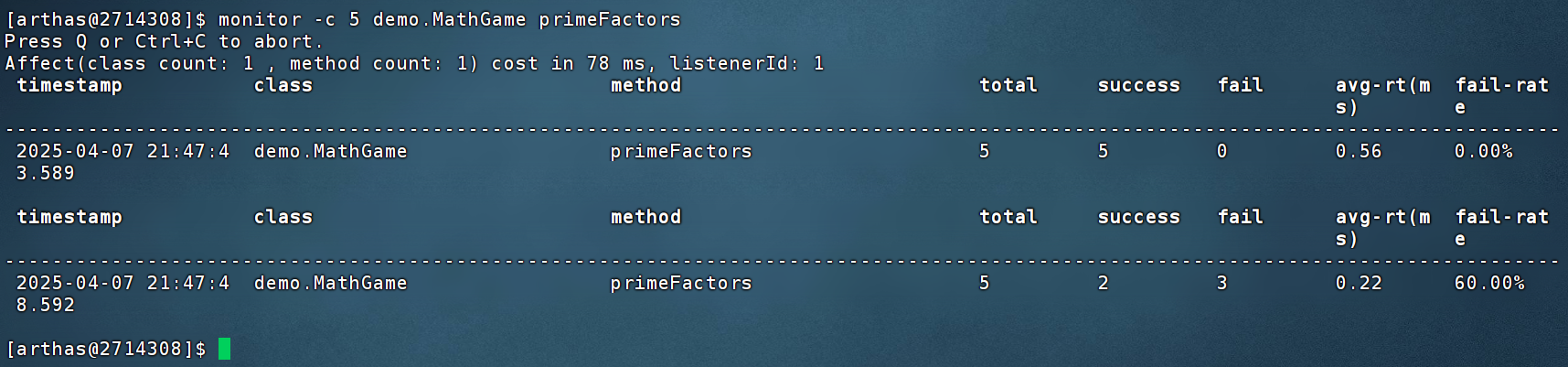 arthas之monitor/monitor/trace/stack基本使用_arthas monitor-CSDN博客