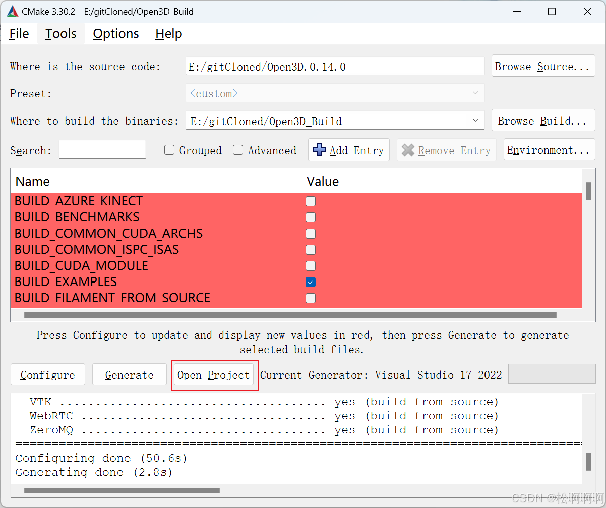 Cmake+Vs2022编译Open3D0.14.0参考_cmake vs2022-CSDN博客