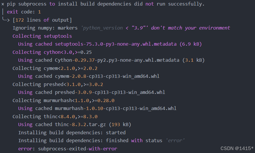 安装spacy报错有感_spacy安装失败-CSDN博客