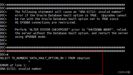 【故障处理】- ORA-01722-CSDN博客