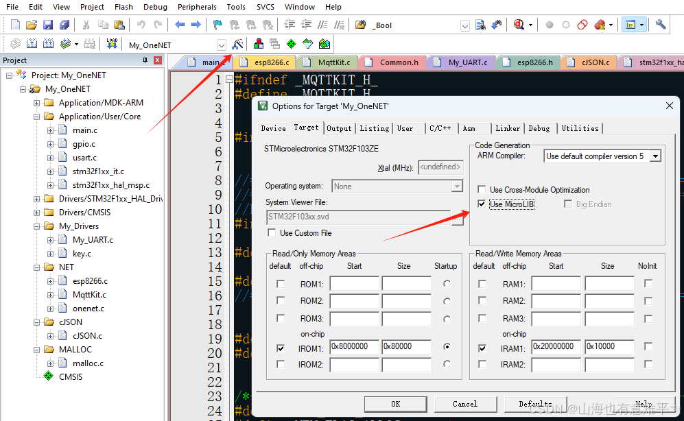 Error: L6915E: Library reports error: __use_no_semihosting was requested, but _ttywrch was ...