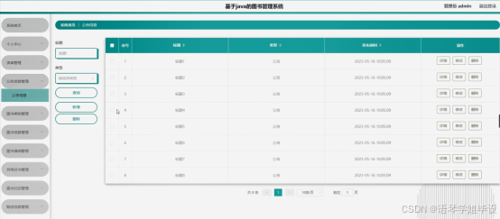 计算机毕业设计ssm基于java的图书管理系统 基于ssm框架的java图书管理系统开发 Ssm驱动的图书管理信息化平台设计java语琴学姐毕设 中德ai开发者社区