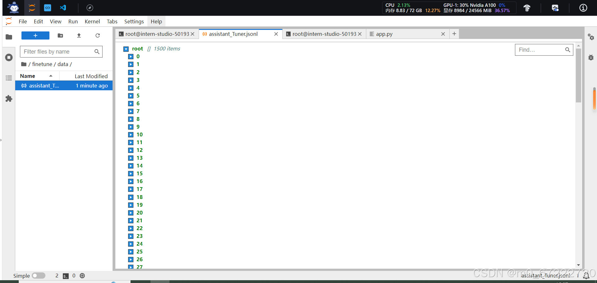 InternLM Camp4 L1G5000 XTuner 微调个人小助手认知-CSDN博客