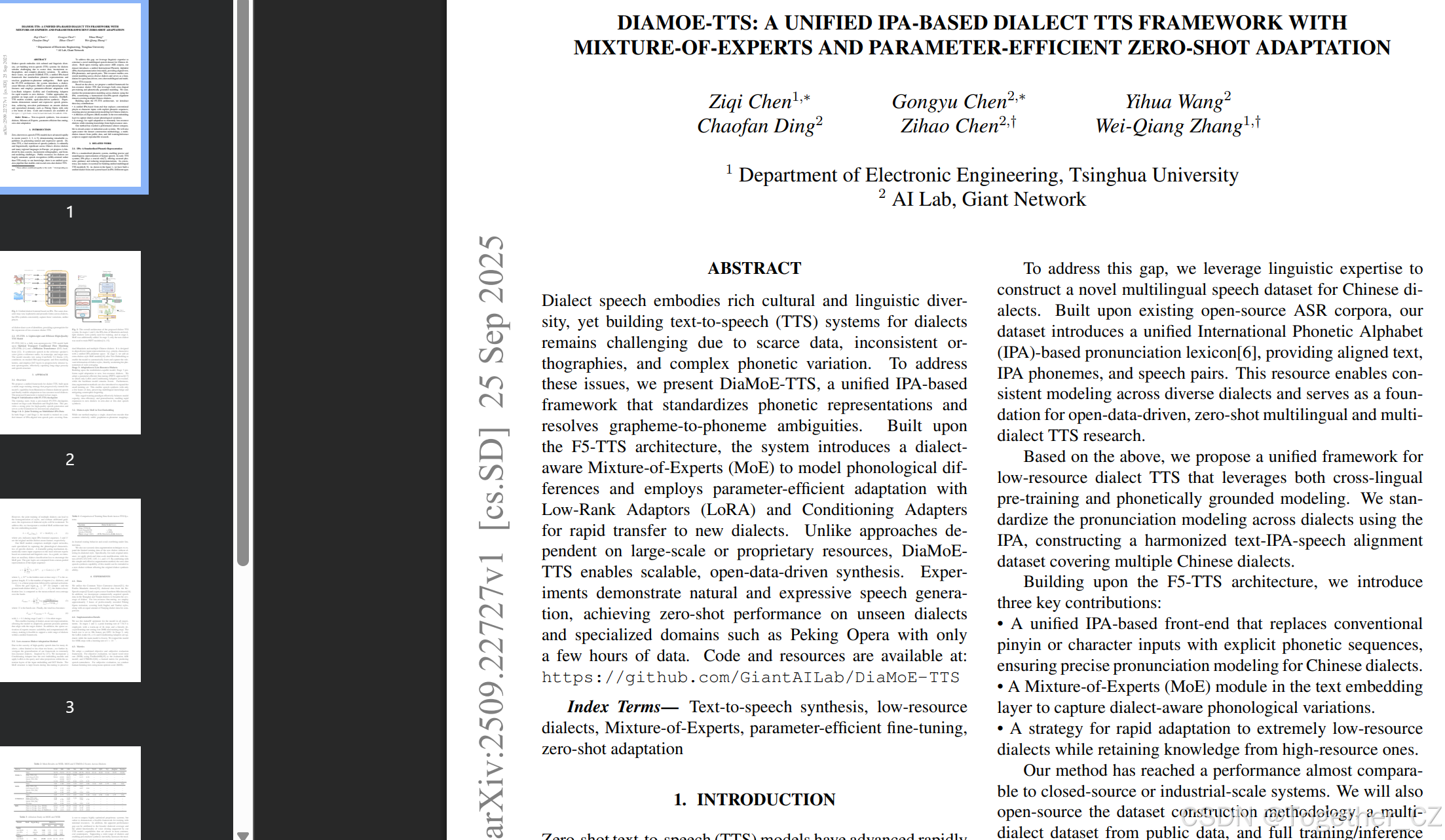 DiaMoE-TTS: A Unified IPA-based Dialect TTS Framework with Mixture-of ...