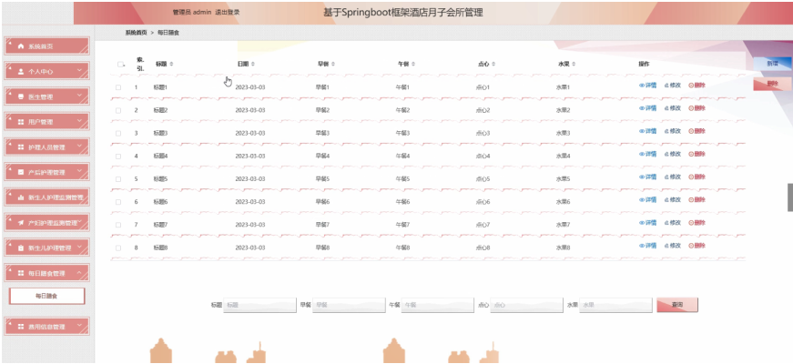 计算机毕业设计springboot框架酒店月子会所管理 基于spring Boot框架的酒店月子中心管理系统设计与实现 酒店月子会所信息化管理系统开发(基于spring Boot框架) Csdn博客
