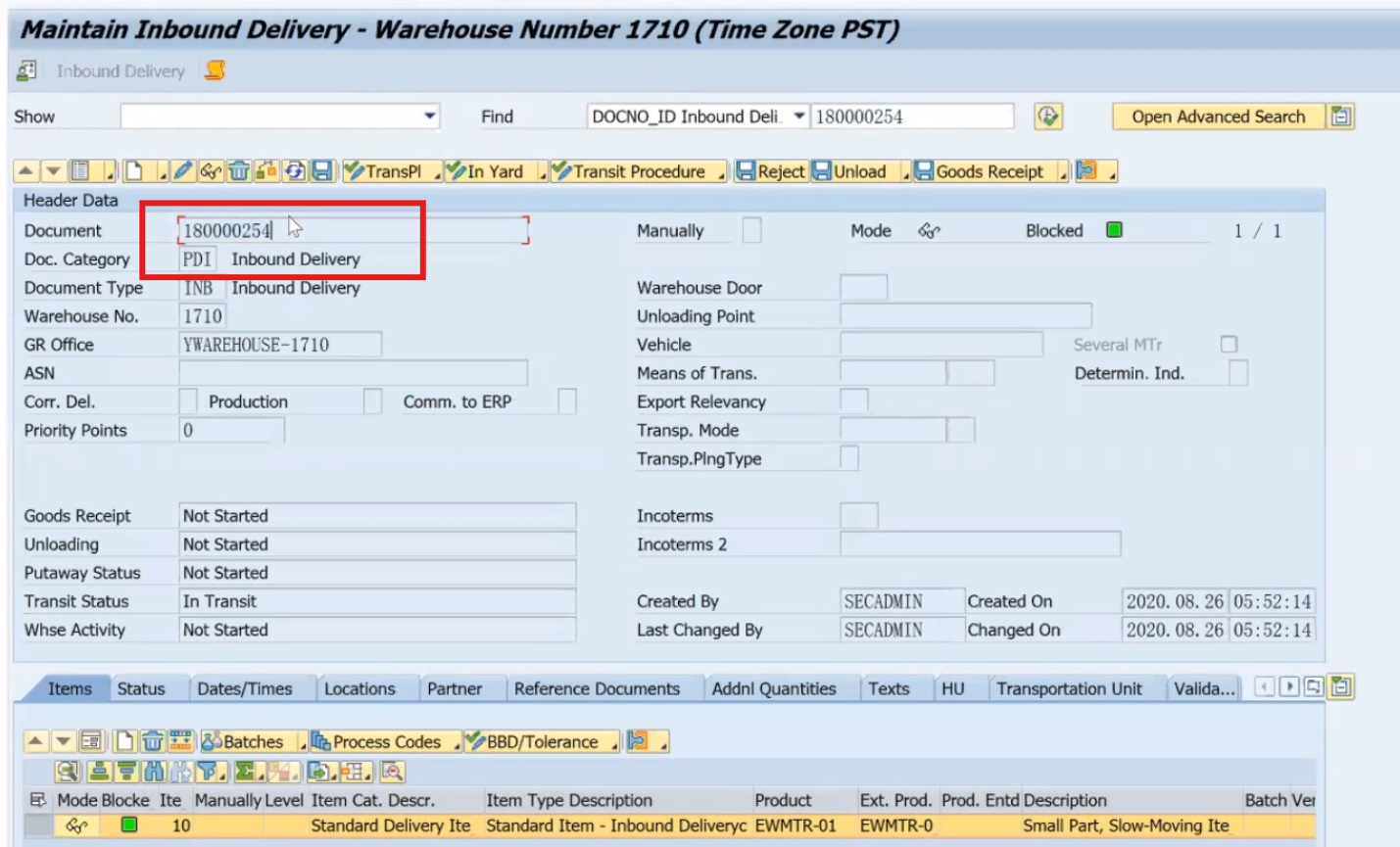 SAP EWM 学习笔记之如何使得EWM里面的内向交货单与S4里面的内向交货单号码相同？_erp ewm手动内向交货事务代码-CSDN博客