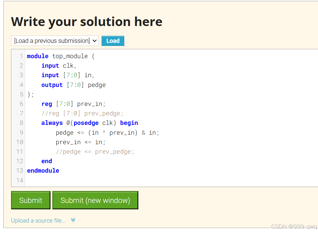 HDLbits练习3-Edgedetect-CSDN博客