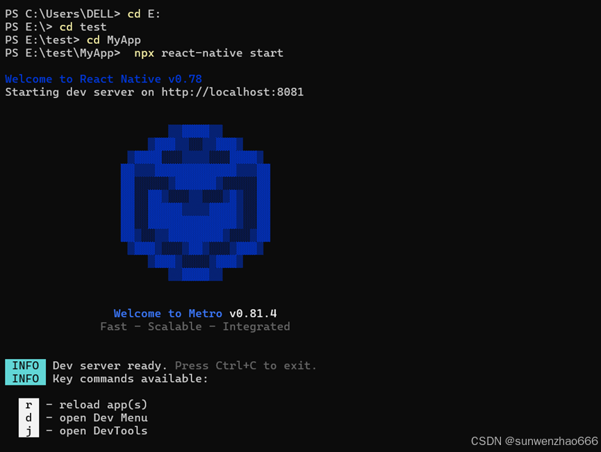 Windows 上进行创建、启动react native项目并进行开发、调试_react native windows-CSDN博客