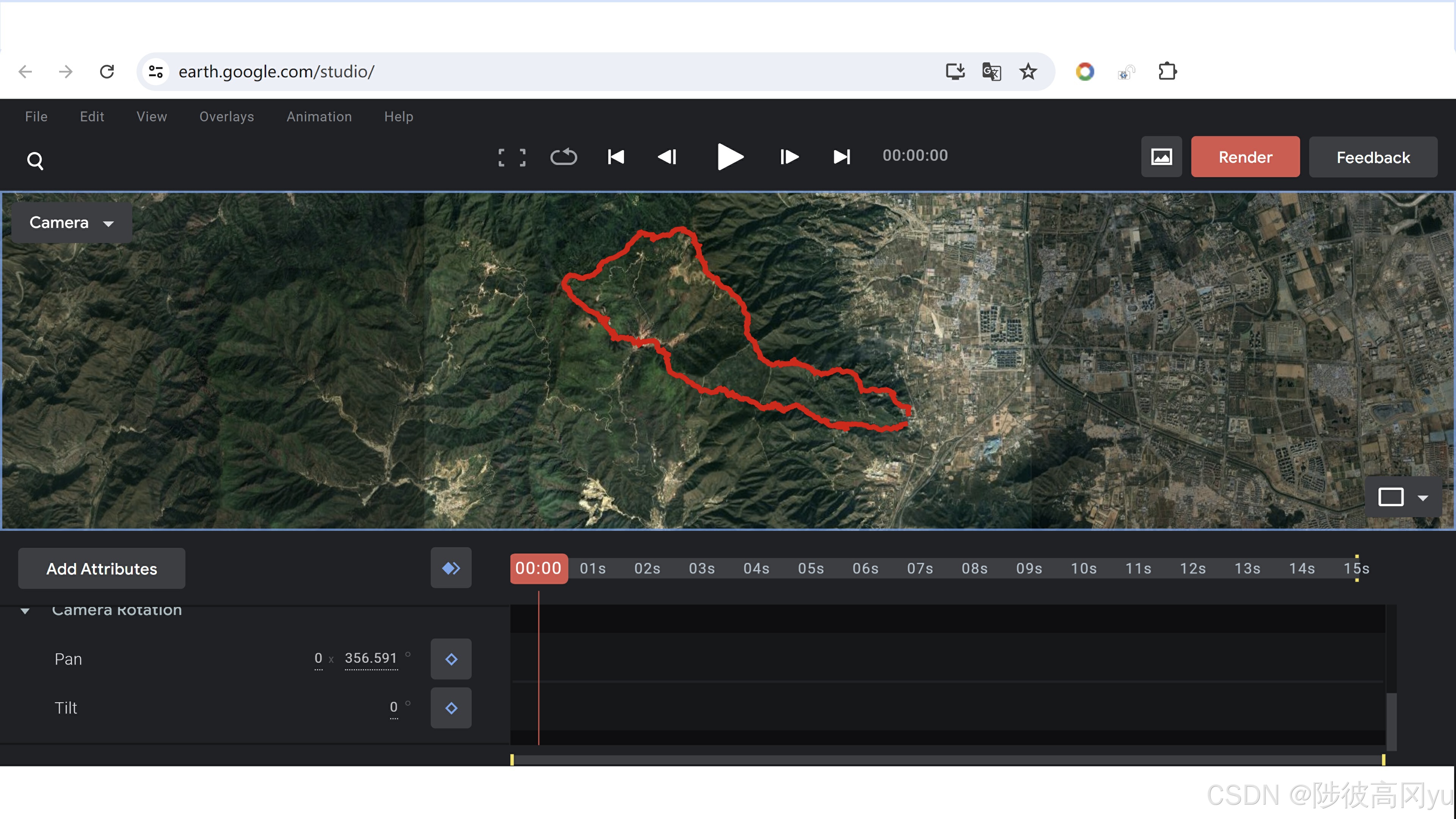 Google earth studio进行静态轨迹显示-CSDN博客