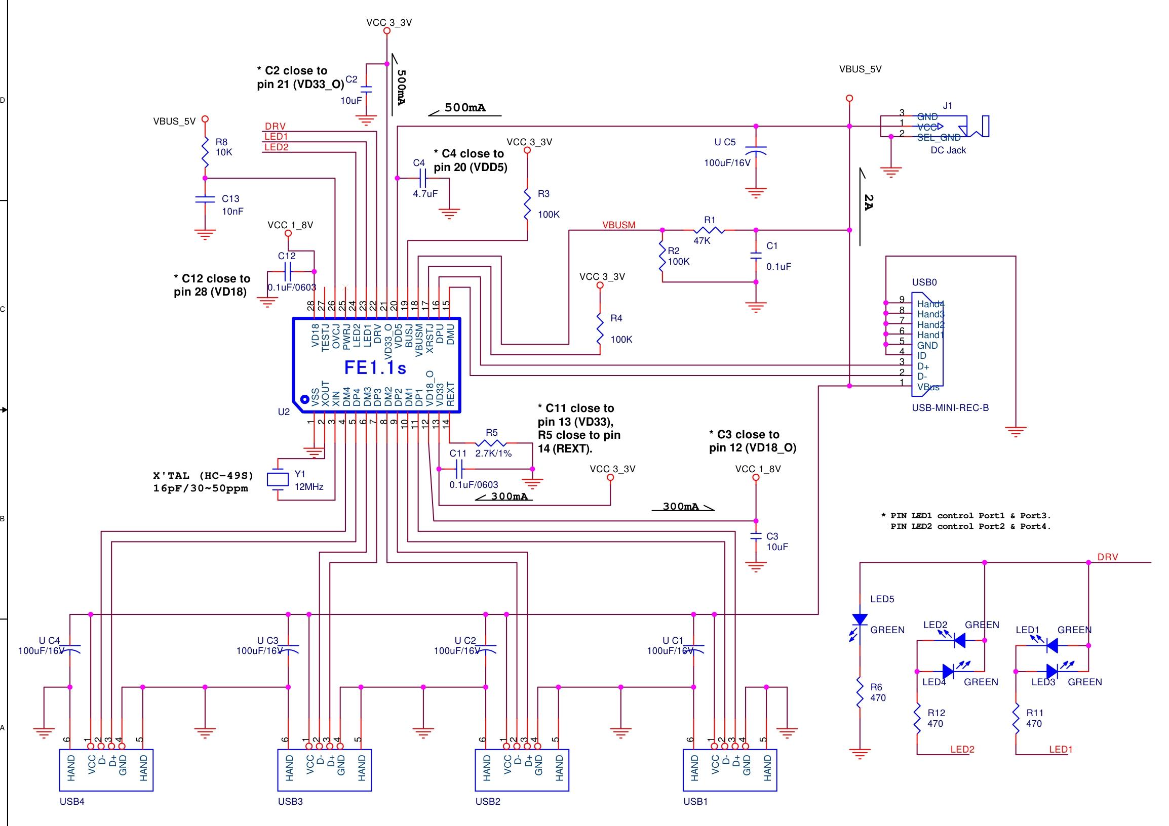 USB集线器FE1.1S的使用_fe1.1s芯片-CSDN博客